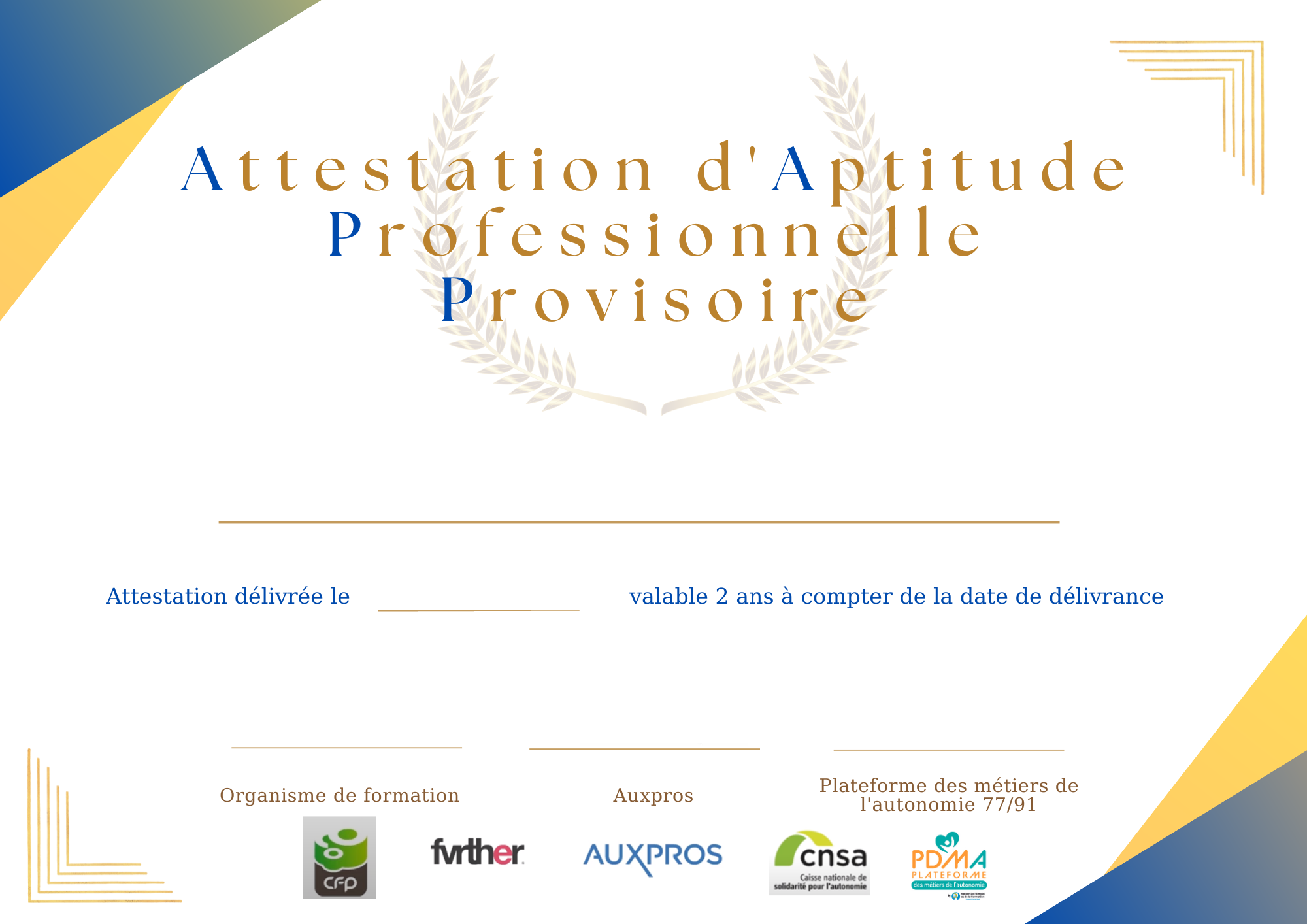 1ère session de l'A.A.P.P. - Auxpros